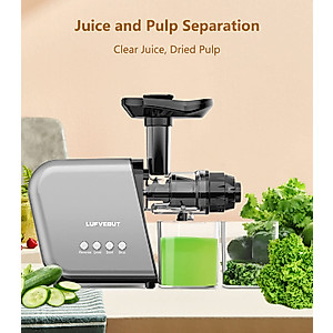 Cold Pressed Juicer Machine For Fruit and Vegetable, Coffee Grinder Machine, Slow Masticating Juicer Electric Coffee Bean Grinder from Espresso to Cold Brew, Easy to Clean Juice Extractor,Quiet Motor