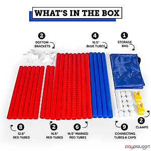 Play Platoon Limbo Game for Adults & Kids - Limbo Stick Yard Game Set for Outdoor Luau Party