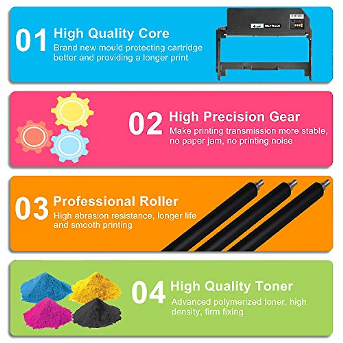 4Benefit Compatible Imaging Drum Unit Replacement for Samsung MLT-R116 MLT-D116L Drum for use in Xpress SL-M2835DW M2885FW M2875FW M2825DW M2625 M2625D M2825ND M2626D M2675FN M2676N Laser Printer