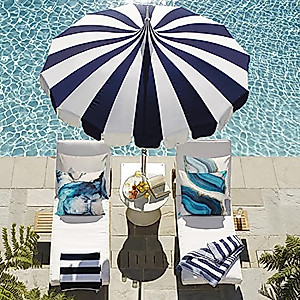 VIGVOG Outdoor Pillow Covers Waterproof 18 X 18 Inch,Decorative Blue Grey Throw Pillow Cases,Water Resistant Square Cushion Covers for Couch Sofa Patio Garden Furniture,Set of 4