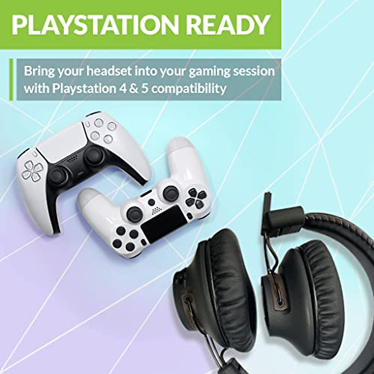 Avantree C519M - Bluetooth Headphones with Mic for PS5 & Switch, Wireless Headset with USB C Adapter for PC & Laptop, Low Latency, Support Two Headphones, 40hrs Playtime