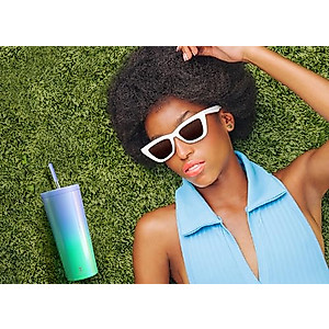 Meoky 24 oz Insulated Tumbler with Lid and Straw, Stainless Steel Vacuum Insulated Tumbler, Keeps Cold for 24 Hours, 100% Leak Proof, Fits in Car Cup Holder (Fairyland)