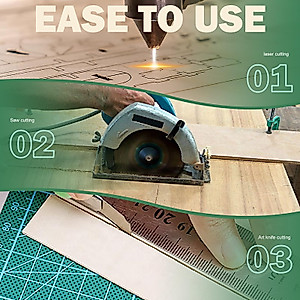 24 Pack 12"x12"Basswood Sheets 1/8",3mm Basswood for Laser Cutting,3mm Plywood Unfinished Wood Craft Wood for DIY Ornaments and Models Drawing Painting Engraving Wood Burning and Laser Cutting