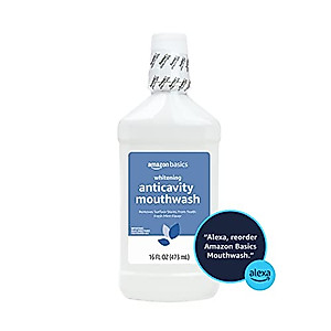 Amazon Basics Whitening Anticavity Mouthwash, 16 Fluid Ounces, 1-Pack (Previously Solimo)
