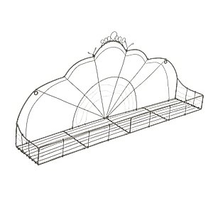 Creative Co-Op Hand Made Metal Wire Wall Shelf