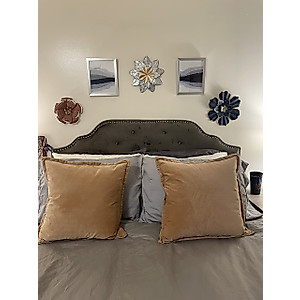 EASICUTI Blue Metal Flower Wall Decor Boho Metal Wall Art Decorations Hanging for Indoor Outdoor Home Bathroom Patio Fence Garden Bedroom Living Room Or Wall Sculptures 12 Inch