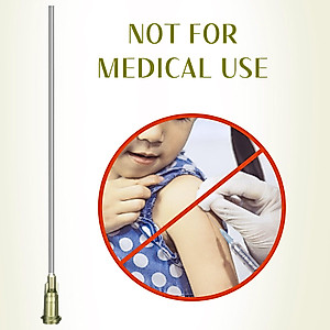 Honoson 20 Pack 4" Syringes with Needle 14 Gauge Blunt Tip Dispensing Needle Industrial with Luer Connector Needle