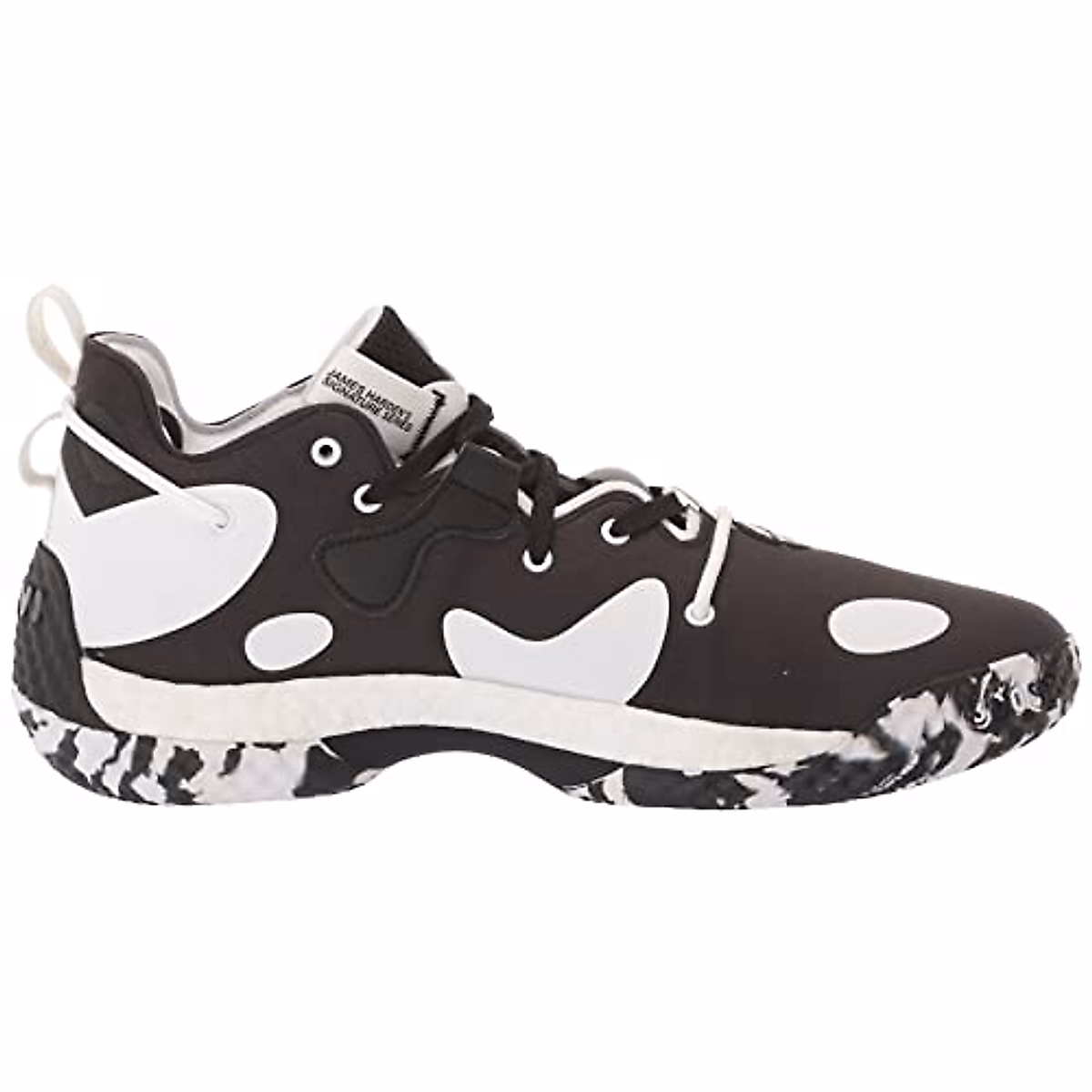 adidas Unisex Harden Vol. 6 Basketball Shoe, Black/Black/White, 10.5 US Men