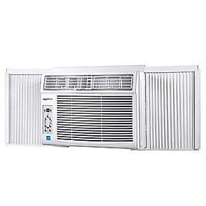Amazon Basics Window Mounted Air Conditioner with Remote Cools 250 Square Feet, 6000 BTU, White