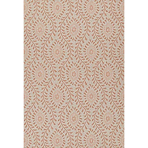 Momeni Riviera Transitional Indoor/Outdoor Area Rug, Coral, 5'3" X 7'