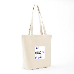 CafePress Hug Rx Tote Bag Natural Canvas Tote Bag, Reusable Shopping Bag