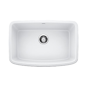 Valea 27 in. Single Bowl Kitchen Sink, White