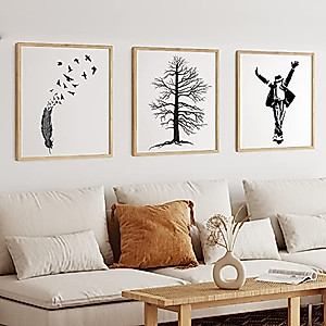 puthiac 12x16 Oak Wood Picture Frame - Minimalist 12x16 Poster Frame, 12"x16" Picture Frame Wood, Natural Solid Wooden Picture Frames for Wall Art Photo and Prints (Set of 1)