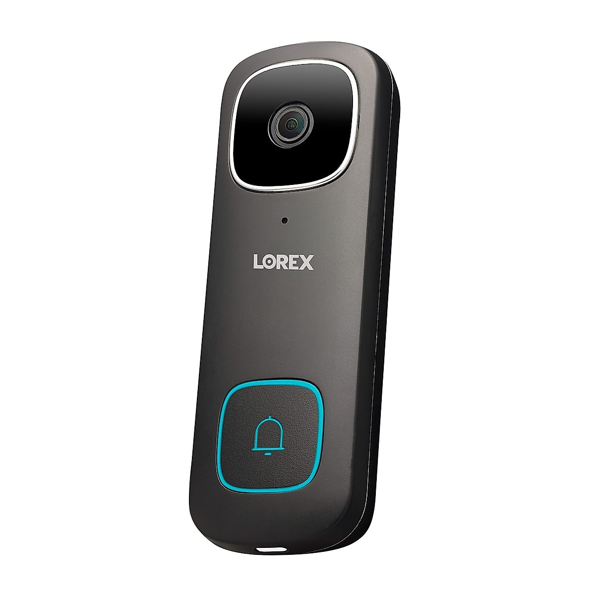 Lorex 2K Wired Video Doorbell (Black) with 64GB MicroSD Memory Card Bundle (2 Items) LORB451AJDBE_K1