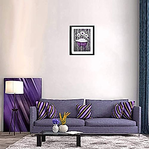 BARZM Rustic Farmhouse Purple Daisy Wall Art Purple Bathroom Wall Art Daisy Canvas Pictures Modern Flower Bathtube Rustic Purple Daisy Wall Art Decor for Bedroom 12x16 inch Frameless