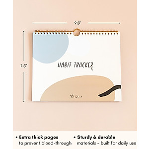 Lamare Habit Tracker Calendar - Inspirational Habit Journal with Spiral Binding - Daily Habit Tracker Journal and Goal Board - Motivational Goal Journal - Great Productivity Tool And Workout Calendar