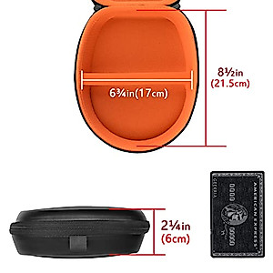 Geekria Shield Headphones Case Compatible with Bose QC45, QC35 II, QC35, QC25, QC15, QC SE, SoundLink II Case, Replacement Hard Shell Travel Carrying Bag with Cable Storage (Black)