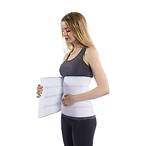 NYOrtho Abdominal Binder Lower Waist Support Belt - Compression Wrap for Men and Women MADE IN USA (45" - 60") 4 Panel - 12"