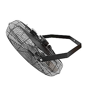 OEMTOOLS OEM24896 24” Heavy Duty Workstation Wall Mount Fan, 7000 CFM Max. Shop Fans, Heavy Duty 360 Degree Tilting Indoor/Outdoor Fan For Garage Fans Wall Mounted Fan, Outdoor Industrial Fan