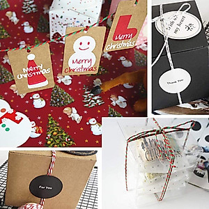 Cotton Twine Green Red and White Baker String 2mm Thick 328 Feet Christmas Twine for Gift Wrapping DIY Crafts Home Decoration Gardening