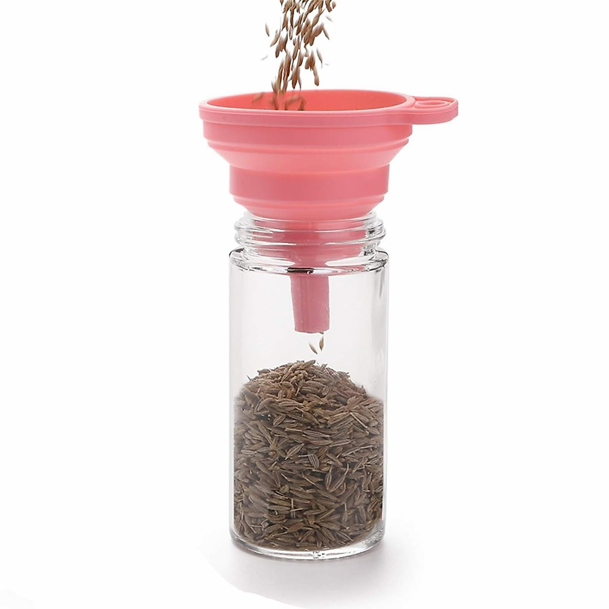 Tebery 12 Pack Round Spice Bottles 3oz Glass Spice Jars with Silver Metal Lids, Shaker Tops, Wide Funnel and Labels