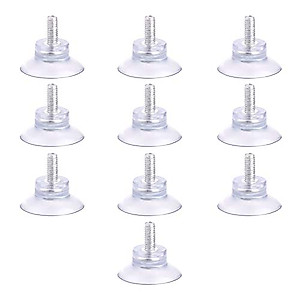 KINMAD 10 Pcs M8x13mm Rubber Strong Suction Cup Screw with 35mm Sucker Hanger Pads for Table Glass Tops