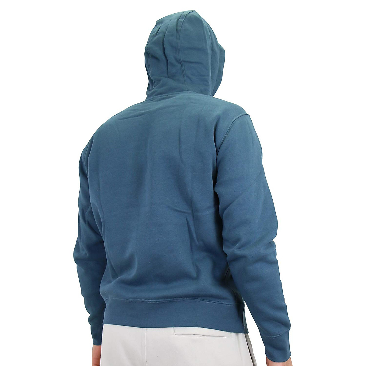 Nike Sportswear Club Fleece, Men's Graphic Pullover Hoodie (Ash Green/White, X-Large)