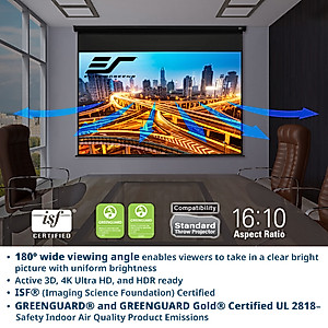 Projector Screen Elite Screens Spectrum, 150-INCH Diag 16:9, Motorized Projection Screen Movie Home Theater 4K/8K Ultra HD Ready, ELECTRIC150H2