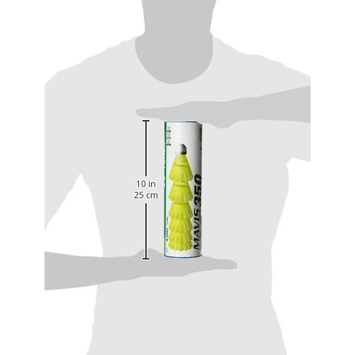 YONEX Mavis 350 Nylon Shuttlecock with Blue Cap (Yellow)