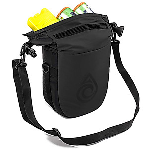 AquaQuest Ice Cave Padded Dry Bag - Waterproof Roll Top Cooler Bag - for Travel, Backpacking, Lunches - Black