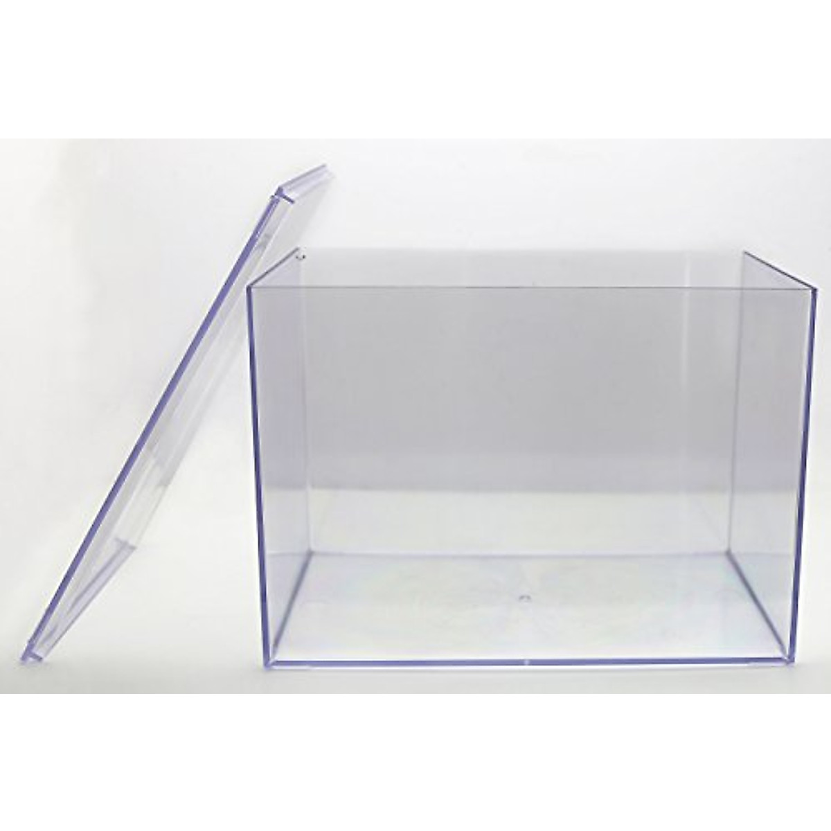 Clear Large Rigid Plastic Box 12 1/2" x 8 1/2" x 8 1/2" with Variety Boxes Inside (Round 4 1/4" Dia, 8" X 4" Rectangle, and 4" x 4" Square and Others)