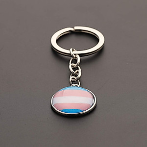 CHOORO Gay Pride Gift LGBT Keychain Rainbow Pride Keychain LGBT Jewelry Bisexual Pride Gift Transgender Pride Gift (Trans(keychain))