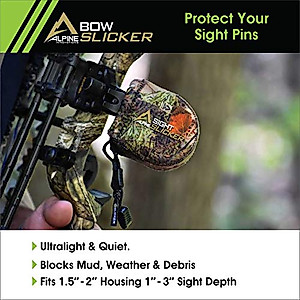 Alpine Innovations Sight Slicker - Protect Your Bow Sight with The Sight Slicker. Easy to Put on and Remove. Perfect for Archery Hunts. (Stealth Shadow Large)