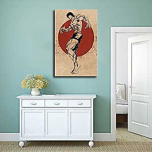 YYUU Gurappura Baki Poster Baki Hanma Poster Baki Poster (16) Canvas Poster Posters for Room Aesthetic Art Poster Print Poster 24x36inch(60x90cm) Unframe-style