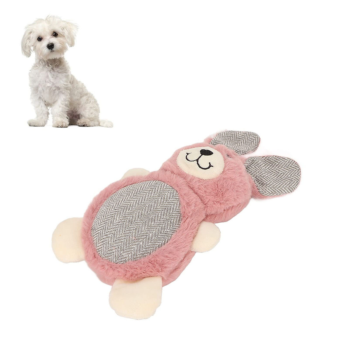 Dog Plush Toy Cute Stuffed Pet Chew Toys Dog Squeaky Toys Stuffed Animals Toys Pet Interactive Toys for Medium Small Puppies (Rabbit)