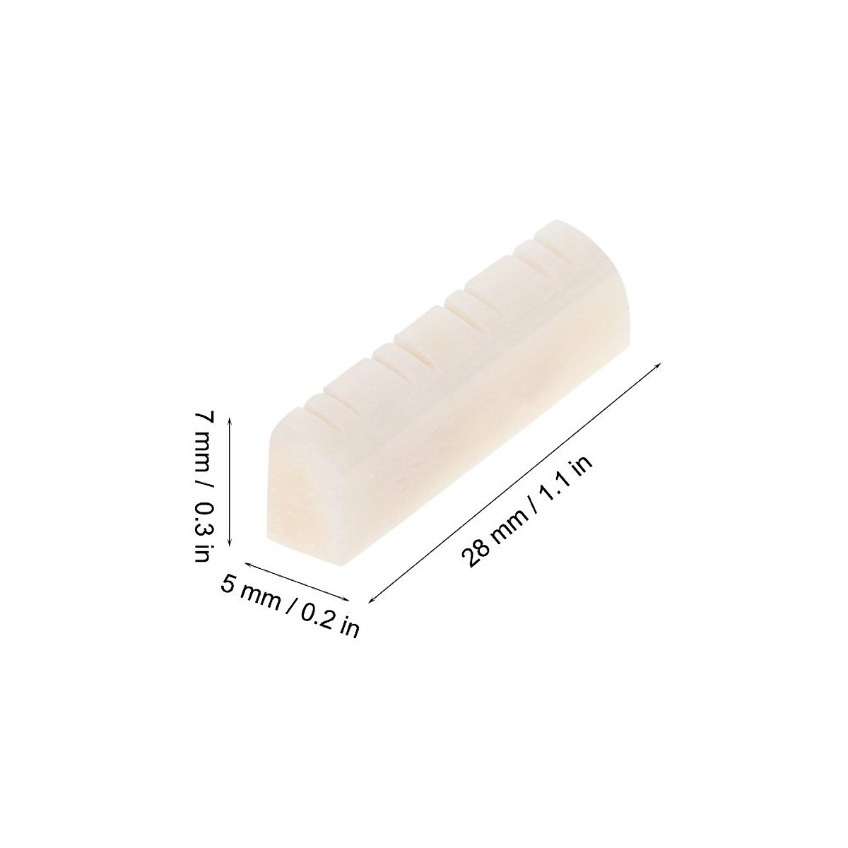 Alomejor Mandolin String Nut Bone Mandolin Bridge Saddle and Nut Instrument Replacement Accessories for 8 String Mandolin
