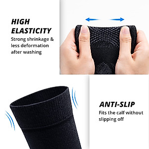 AKASO Merino Wool Hiking Socks - Breathable Moisture Wicking Crew Athletic Socks with Cushioned for Men & Women (2 Pairs)