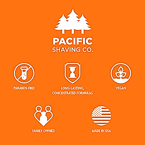 Pacific Shaving Company Caffeinated Shaving Cream - Shea Butter + Spearmint Antioxidant Shaving Cream with Caffeine - Clean Formula for a Hydrating, Redness Reducing + Irritation-Free Shave (7 Oz)