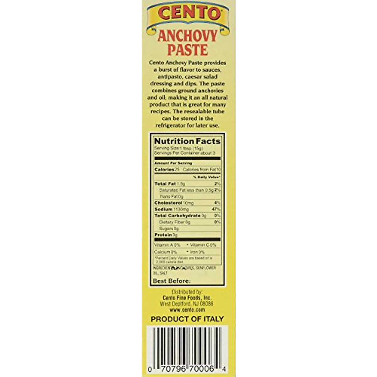 Cento Anchovy Paste 100% Italian