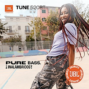 JBL JBLT520BTBLKAM-Z Tune 520BT Wireless on-ear Headphones, Black - (Renewed)