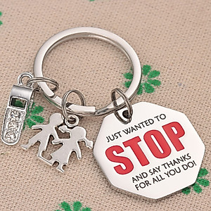 AHAETH Crossing Guard Appreciation Gifts Key Chain For Men Women Crossguard Crosswalk Crossing Guard Keychain