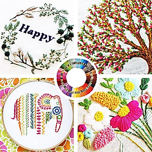 Embroidery Floss Friendship Bracelet String 150 Skeins Multi-Color Cross Stitch Thread with Color Numbers,6 Strand Floss