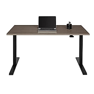 Realspace® Magellan 60"W Pneumatic Height-Adjustable Standing Desk, Gray