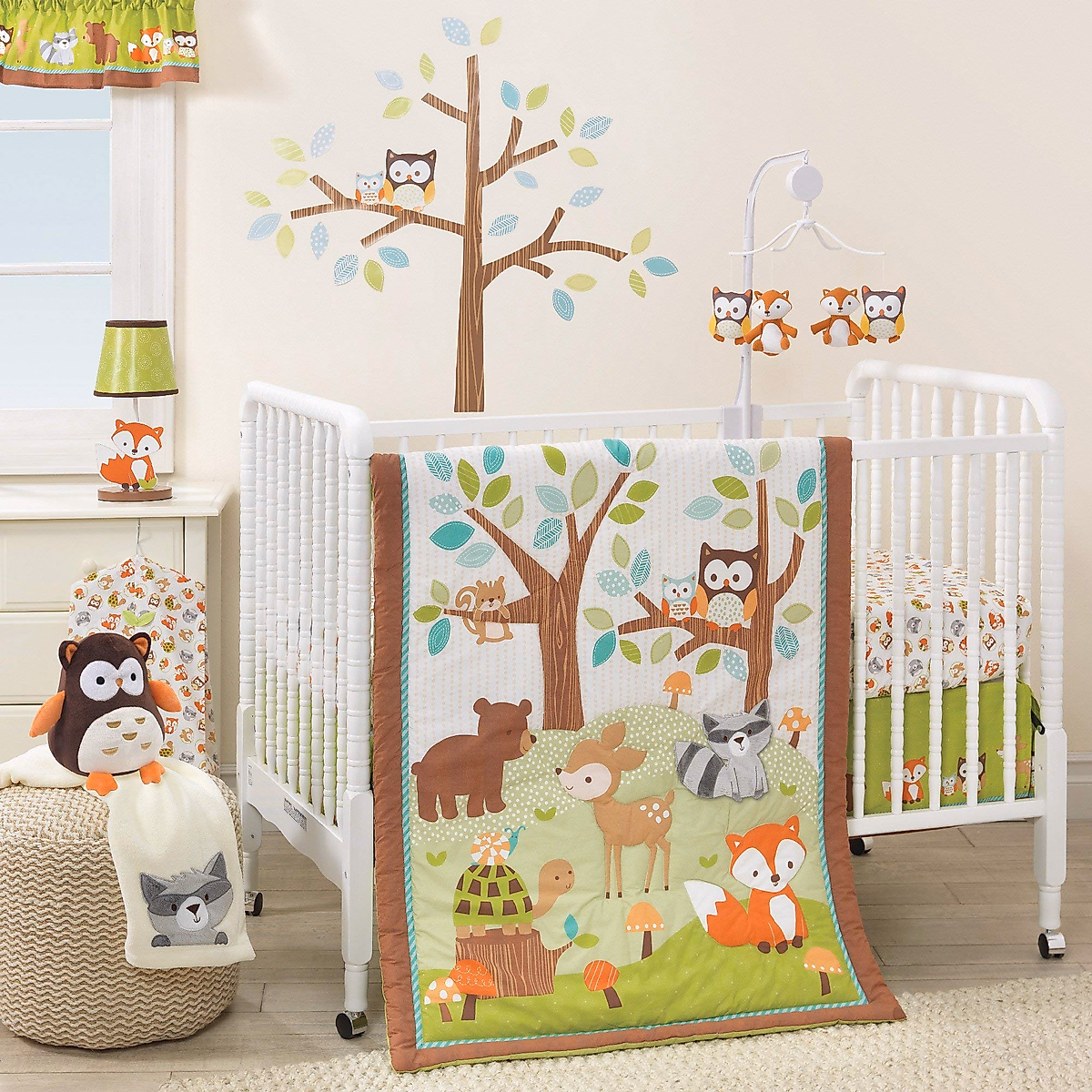 Bedtime Originals Friendly Forest Woodland, 3 Piece Bedding Set, Green/Brown