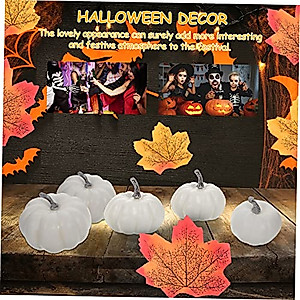 Garneck 2 Sets Artificial Pumpkin Tablescape Decor Garland Decor Halloween Props Thanksgiving Maple Leaves Foam Pumpkin Mini Halloween Pumpkin Simulation Pumpkin Decor Decorative Pumpkin