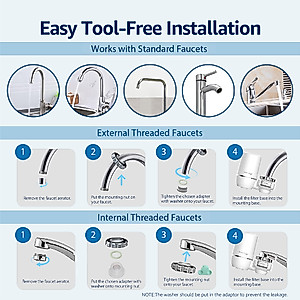 Waterdrop WD-FC-02 Ultra Filtration Faucet Water Filter & Ultra Filtration Faucet System Replacement Filters