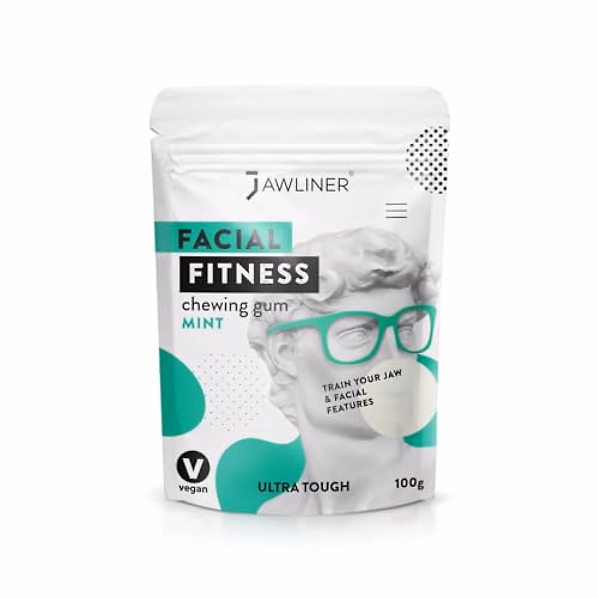JAWLINER Fitness Chewing Gum (2 months pack) Jawline Sugar Free Mint Gum - - Jawline Exerciser For Mewing And Shapen The Jaw - 15x Harder Than Regular Gum