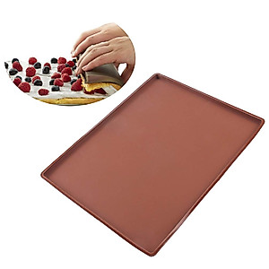 Hemoton Oven-safe Baking Mat Pastry Mat s Cookie Cutters Cookies Mat Baking Tray Pan Cake Mat Pizza Leakproof Mat s Swiss Roll Cake Mat Non Stick Baking Sheet