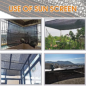 40% 6.5ft x20ft Black Shade Cloth Taped Edge with Brass Grommets Garden Sun Shade UV Resistant Sunblock Shade Net for Outdoor Plants Vegetables Greenhouse (6.5ftx20ft)