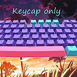 PBT keycap, 104 Key Customization, 60% Backlight with Key Puller OEM Configuration American Layout, Suitable for 61/87/104 Cherry MX Mechanical Keyboard (keycap only)